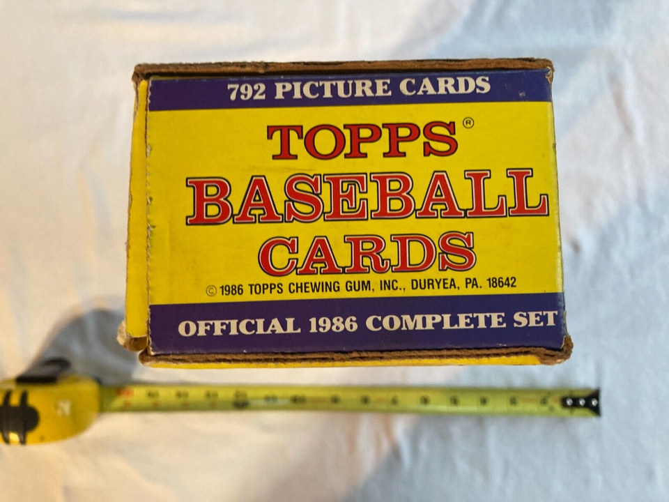 Topps 1986 Official Complete Set Baseball Cards, 792 Box, 57 & 141 ...