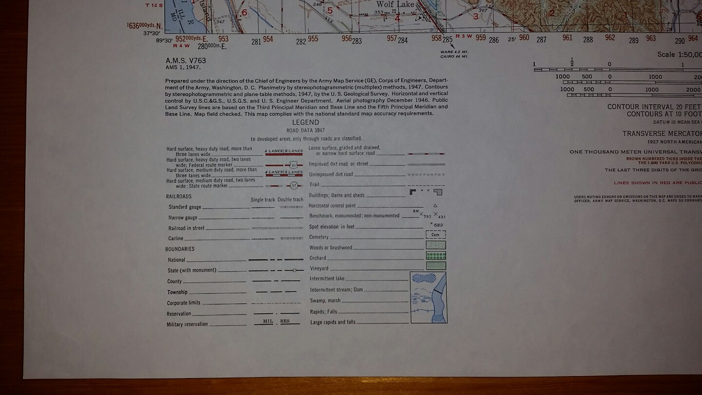 1940's Army (like USGS) topo map Alto Pass Gorham Illinois -Sheet 3159 ...