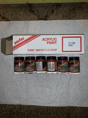 New Vintage IN BOX 6 Pactra Acrylic Paint 2/3 fl oz A13 Gloss Orange | eBay