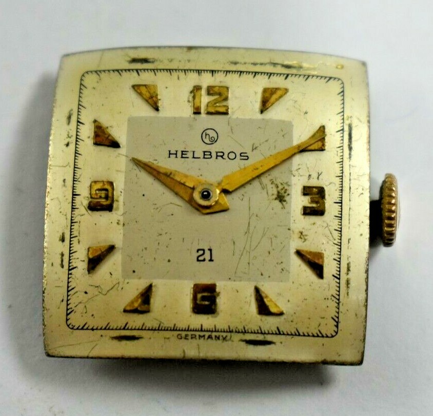 Vintage Helbros Made in Germany Manual Wind 21J P.61 Wrist Watch ...