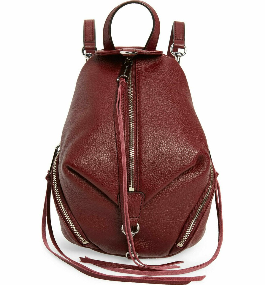 NWT Rebecca Minkoff Julian Mini Leather Backpack Black Grey Navy Pink ...