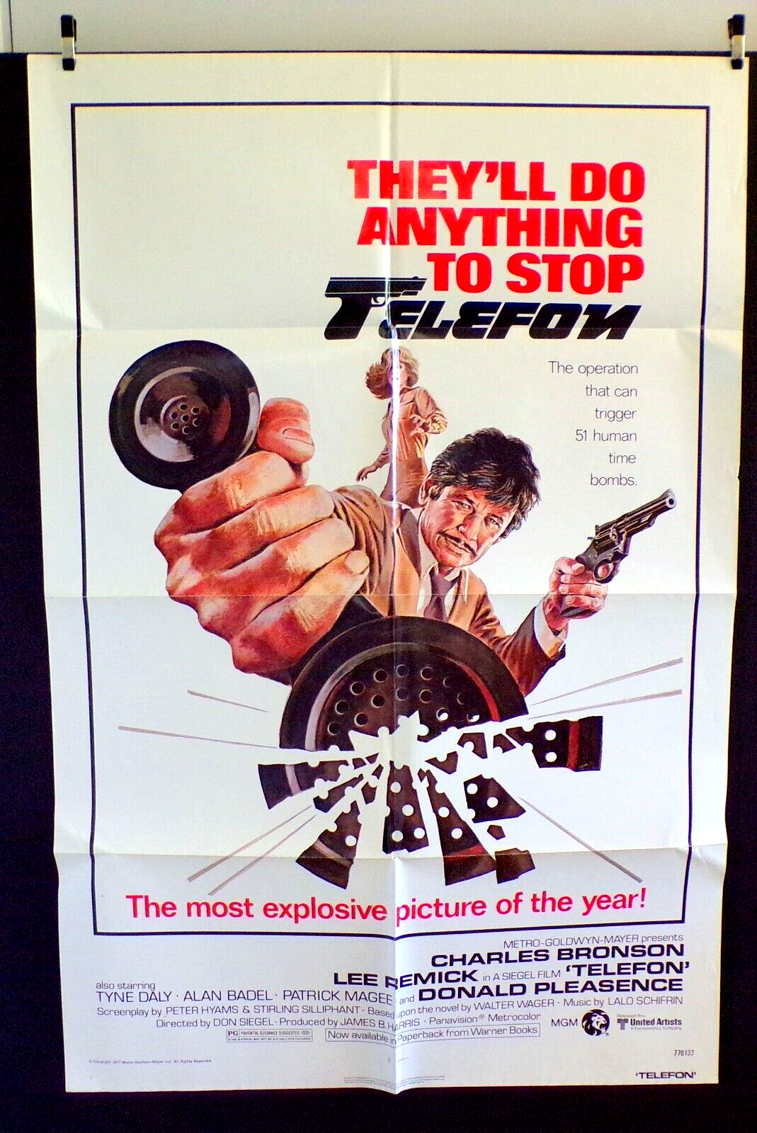 TELEFON Movie One Sheet Poster 1977 CHARLES BRONSON Lee Remick Donald ...