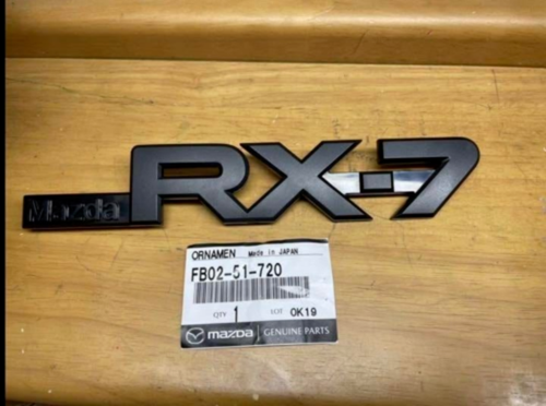 MAZDA GENUINE OEM RX-7 FC3S Black Rear Emblem Badge | eBay