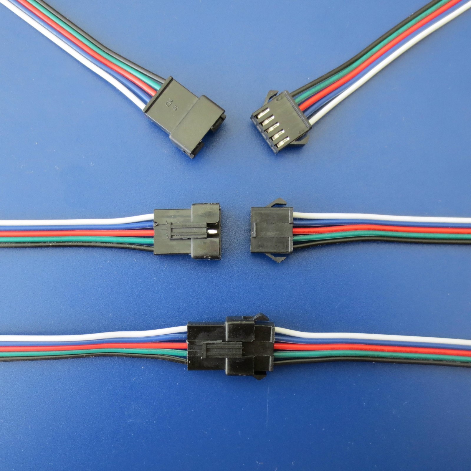 LED Anschluss Kabel Leitung Stecker Male Female 2 3 4 5 6 polig RGB ...