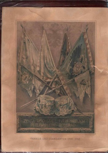 Antique Poster Austria-Hungary Fahnen Flags and Standards 1700-1743 ...