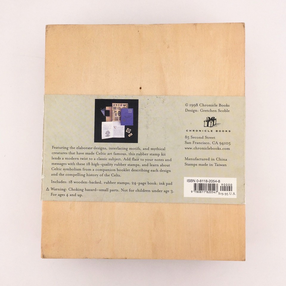 Celtic Symbols 18 Rubber Stamps Chronicle Books 1998 (New Open Box) | eBay