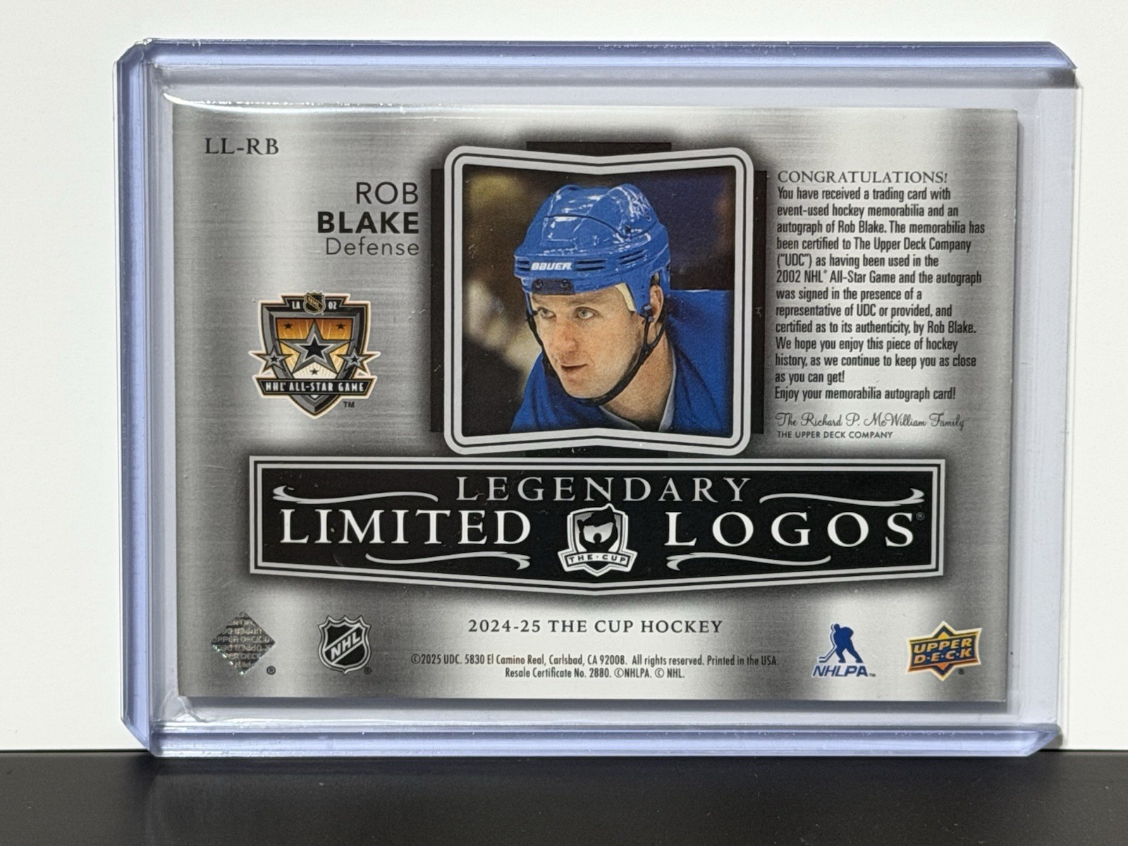 2024-25 The Cup Hockey Legendary Limited Logos Rob Blake 9 / 10 | eBay