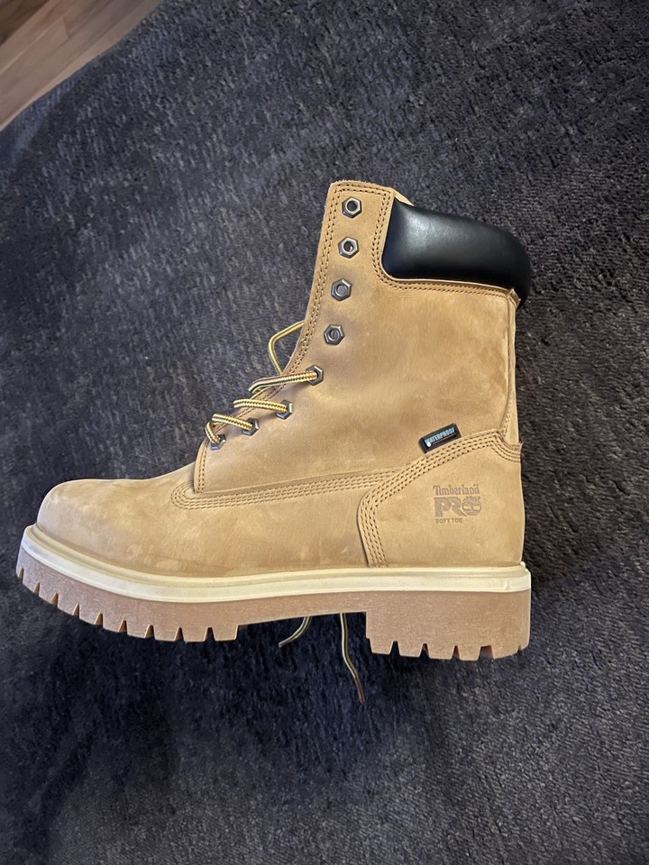 Timberland Pro Mens Waterproof 8 Inch Soft Toe Insulated Work Boots ...