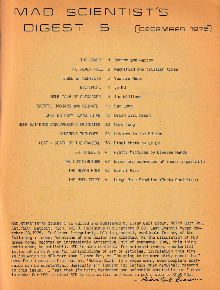 MAD SCIENTIST'S DIGEST #5, 1978 Sci-Fi fanzine UK fan profiles art by Jim Barker | eBay