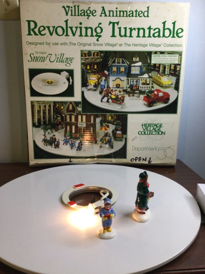 Dept 56 Village Animated Revolving Turntable #52640 - Tested Working | eBay