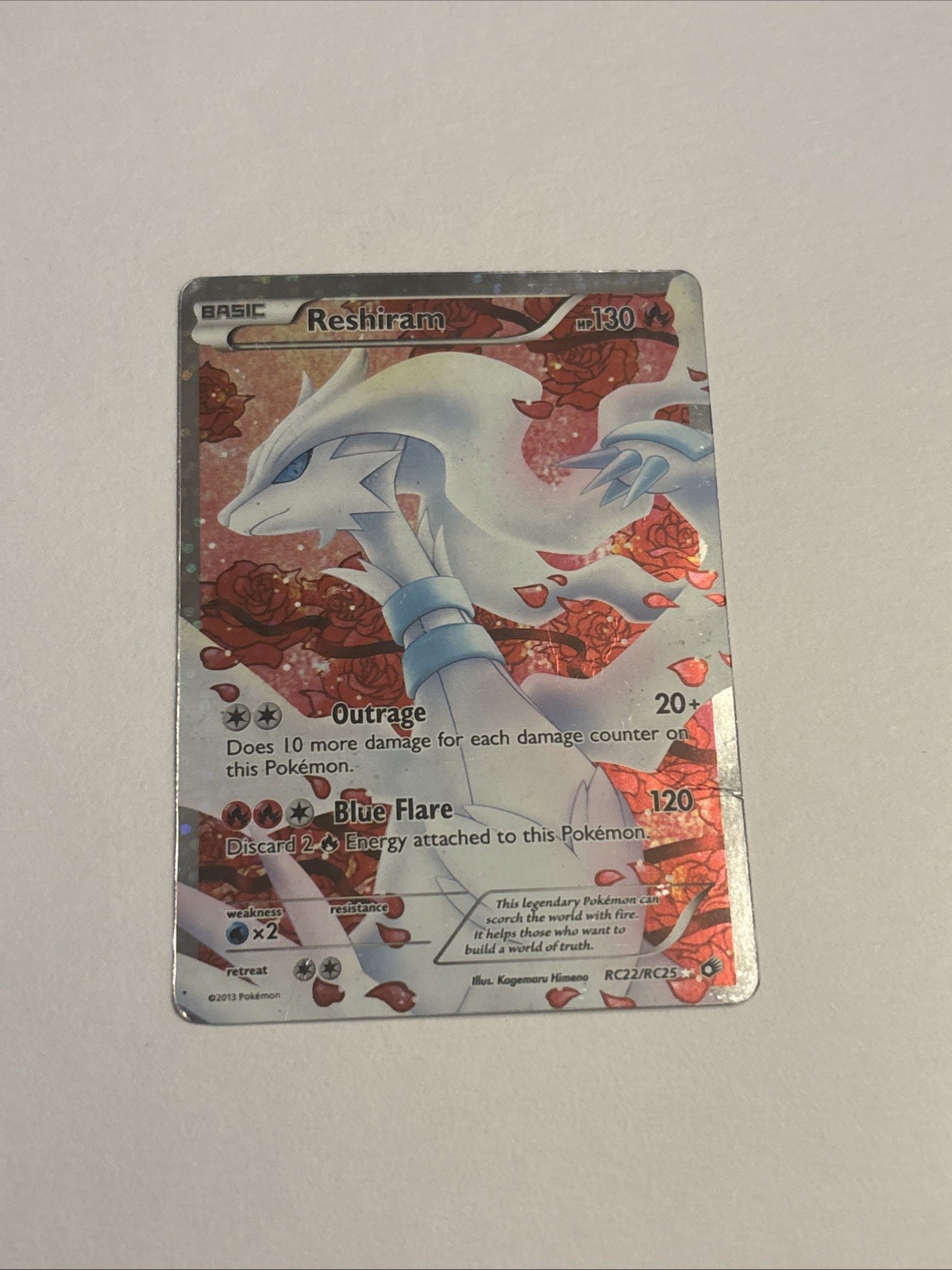 Reshiram (Full Art) RC22/RC25 Legendary Treasures: Radiant Collection ...