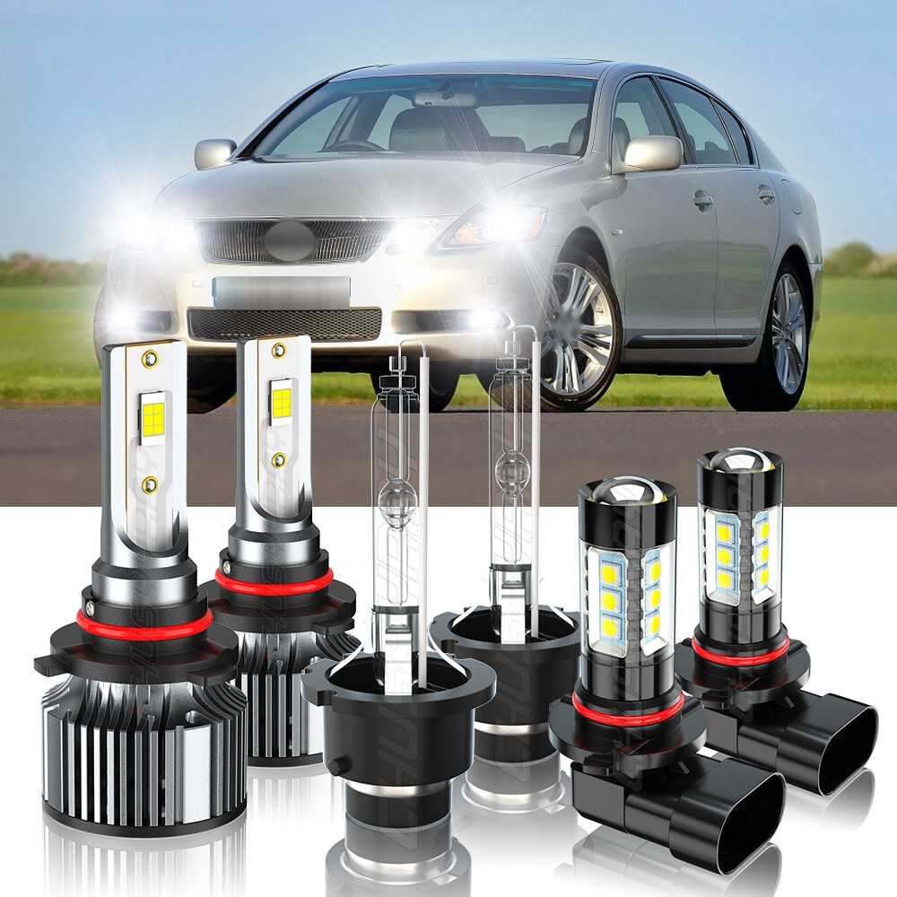 6pc 6500K Front LED HID Headlights Fog Light Bulbs Kit For 2005 2006 ...