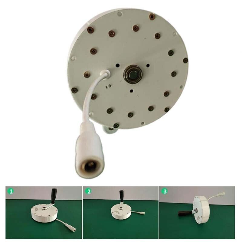 80W Portable Mini Hand Crank Generator DC Power Outdoor Emergency ...