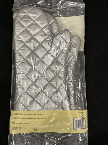 Set Of 2 Silicone Oven Mitts/Gloves, 15-Inch, Kitchen Essentials | eBay