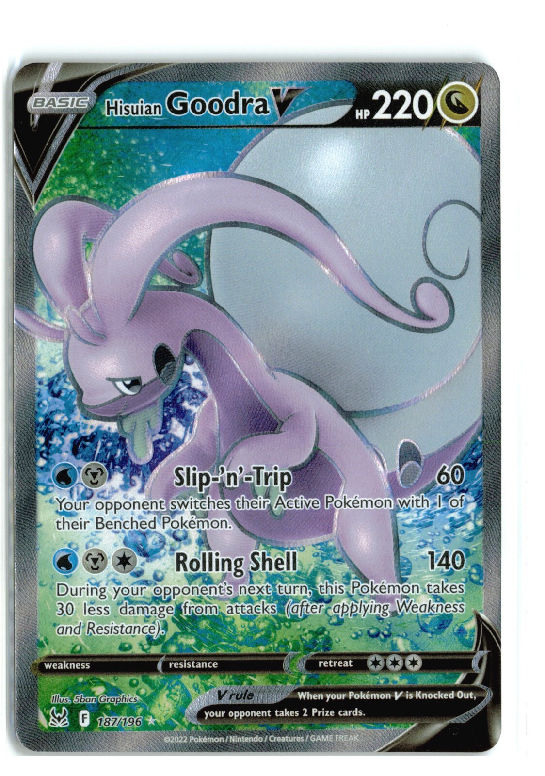 Hisuian Goodra V 187/196 Ultra Rare Pokemon TCG NM | eBay