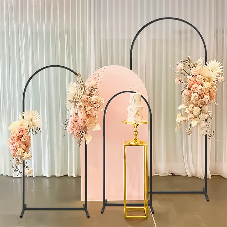 Set of 3 Wedding Stand Flower Rack Arch Iron Party Door Garden Metal ...