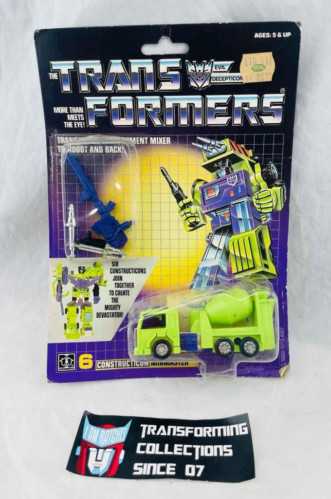 Transformers Original G1 1985 Constructicon Mixmaster Complete w/ Card ...