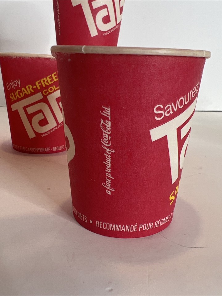 Tab Cola Wax Cup x5 Sample 4 oz Waxed Soda Cups Coca Cola Co Vintage ...