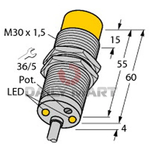 New TURCK DNI20U-M30-AP4X2 Inductive Sensor Threaded Barrel M30 x 1.5 ...