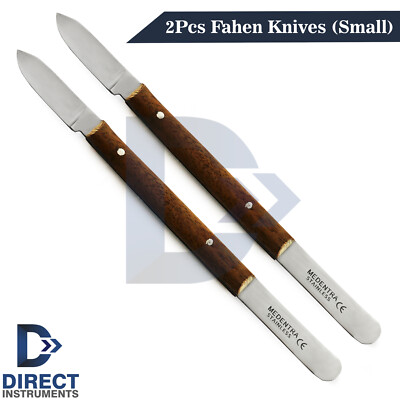 2Pcs Dental Lab Wax Knife Fahen Small Wooden Handle Carving Lab ...