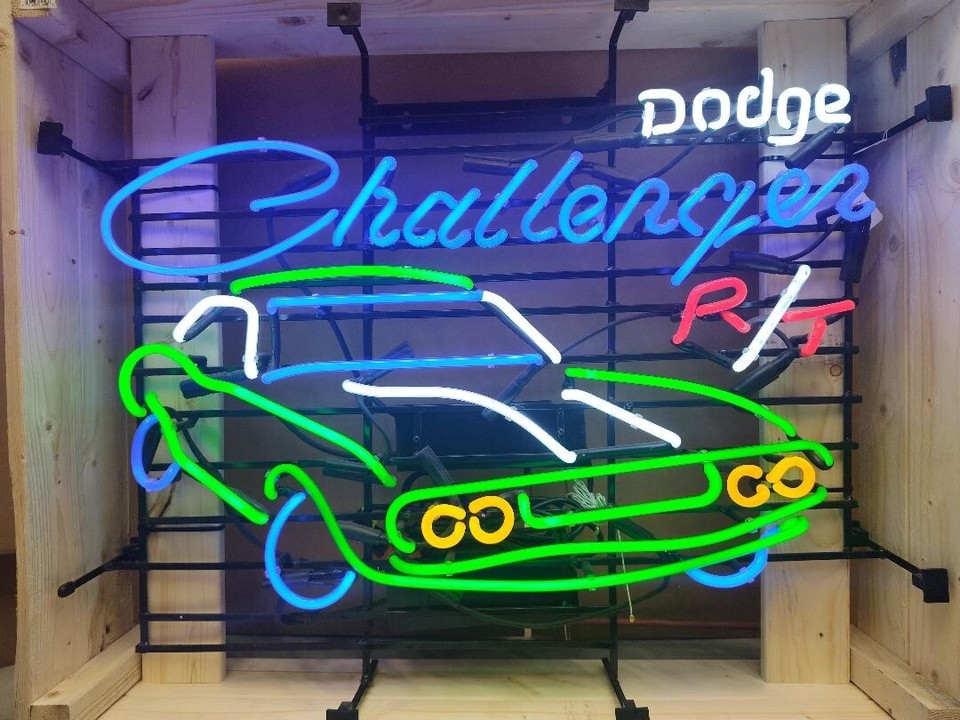 Dodge Challenger RT Neon Sign / Dodge Hemi Signs / Garage Signs / Car ...