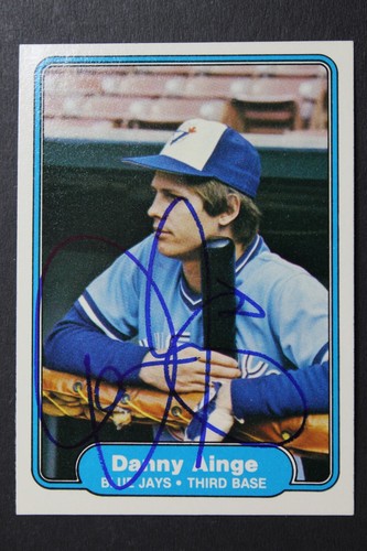 DANNY AINGE Autographed 1982 FLEER BASEBALL #608 SIGNED Toronto Blue ...