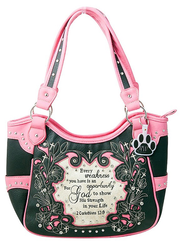Western Purse Conceal Carry Cross Bible Scripture Verse Women Handbag ...