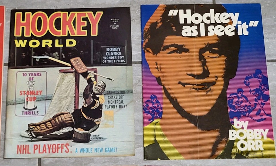 8 Vintage Hockey Magazines Lot All 1970s Orr Cheevers Bossy Dryden | eBay
