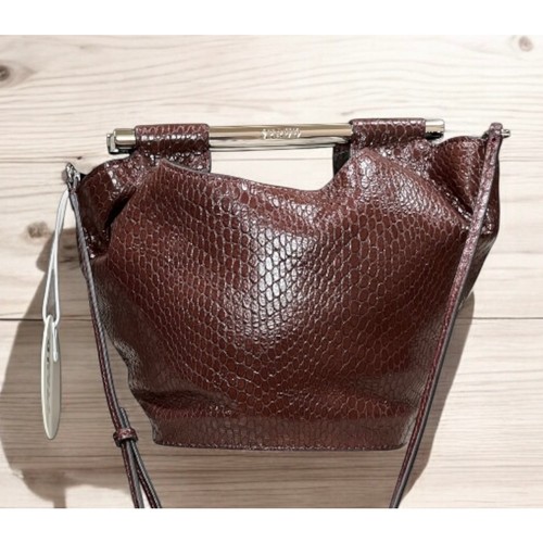 NWT STAUD MAR Leather Snake Embossed Mini Bucket Bag | eBay