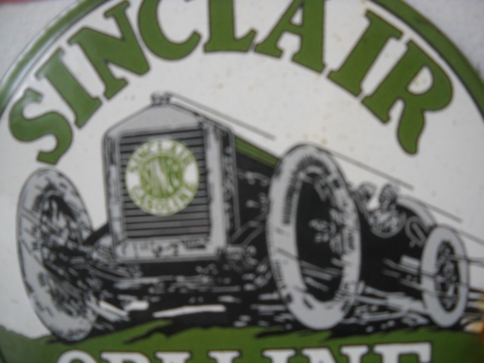SINCLAIR Opaline motor oil porcelain pressed steel sign | eBay