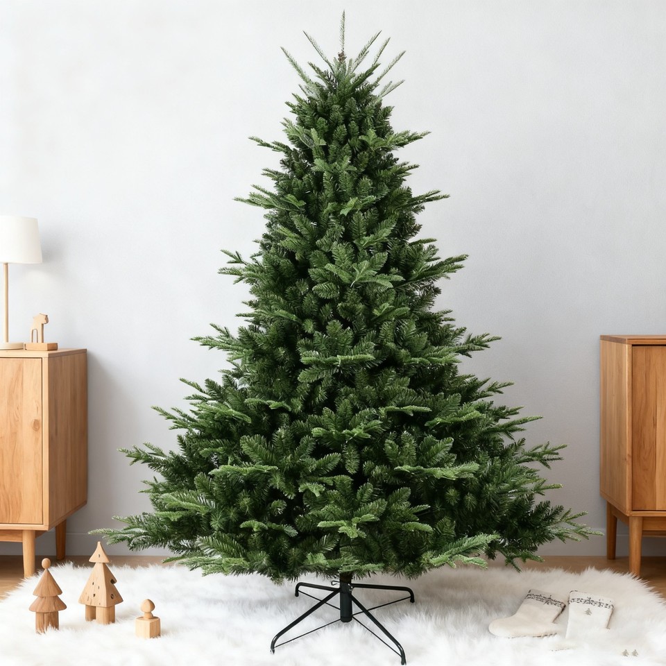 7ft Unlit Artificial Christmas Tree Spruce Xmas Tree with 2257 Tip ...