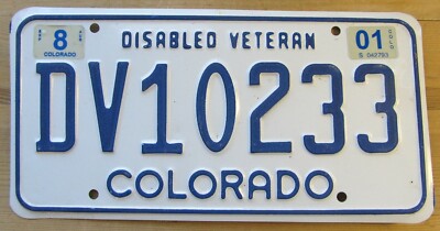 Oregon 2001 DISABLED VETERAN License Plate # DV10233 | eBay