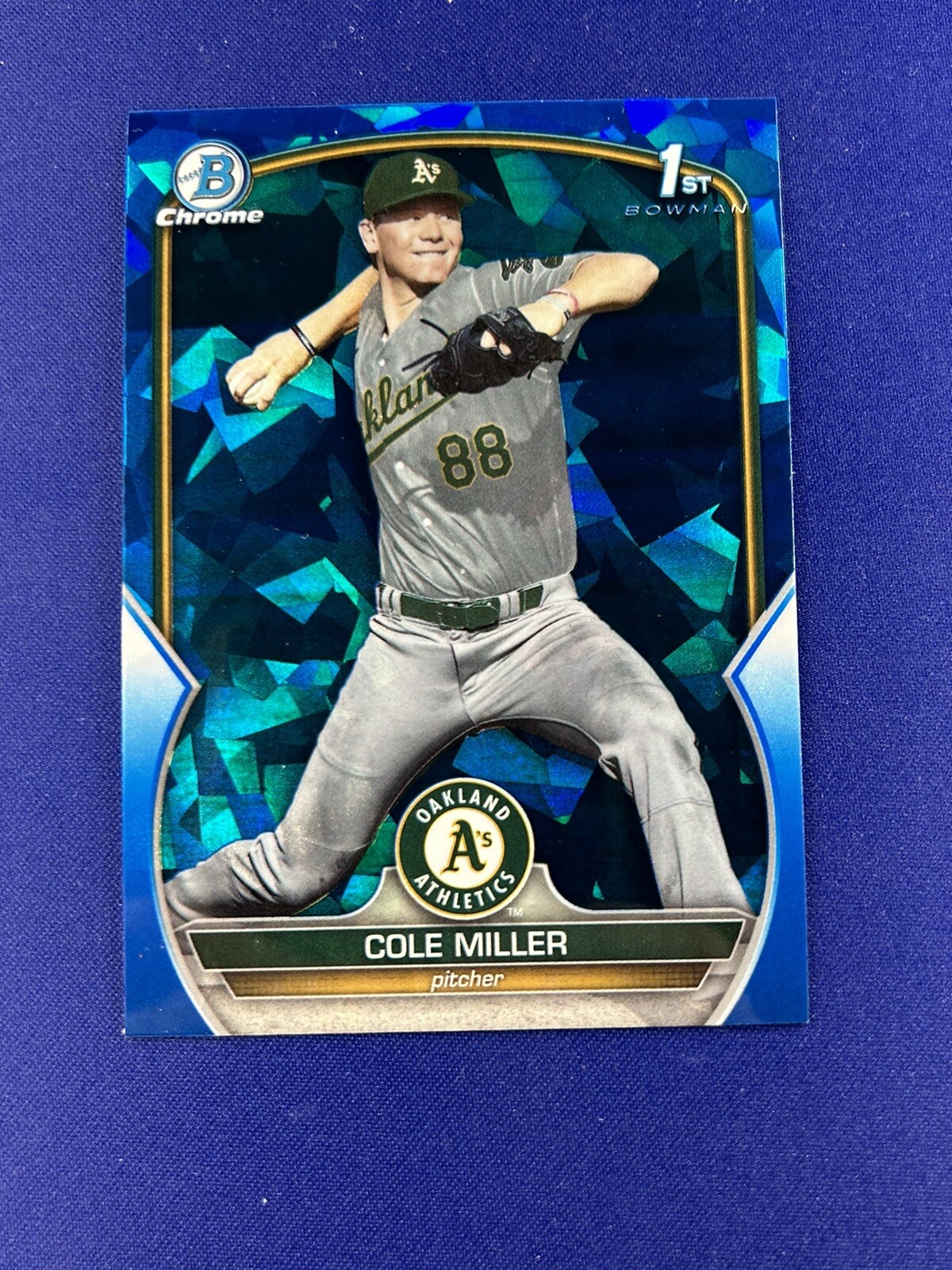 COLE MILLER 2023 BOWMAN CHROME DRAFT 1ST SAPPHIRE ATHLETICS | eBay
