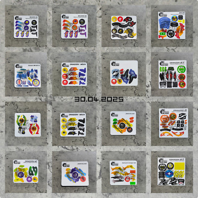 Pre-Cut Beyblade Stickers HMS MS G V2 V S F Dragoon Dranzer Driger ...