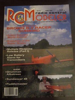 RCM Radio Control Modeler Magazine June 1995 Brown B-2 Racer Sunbird (I ...