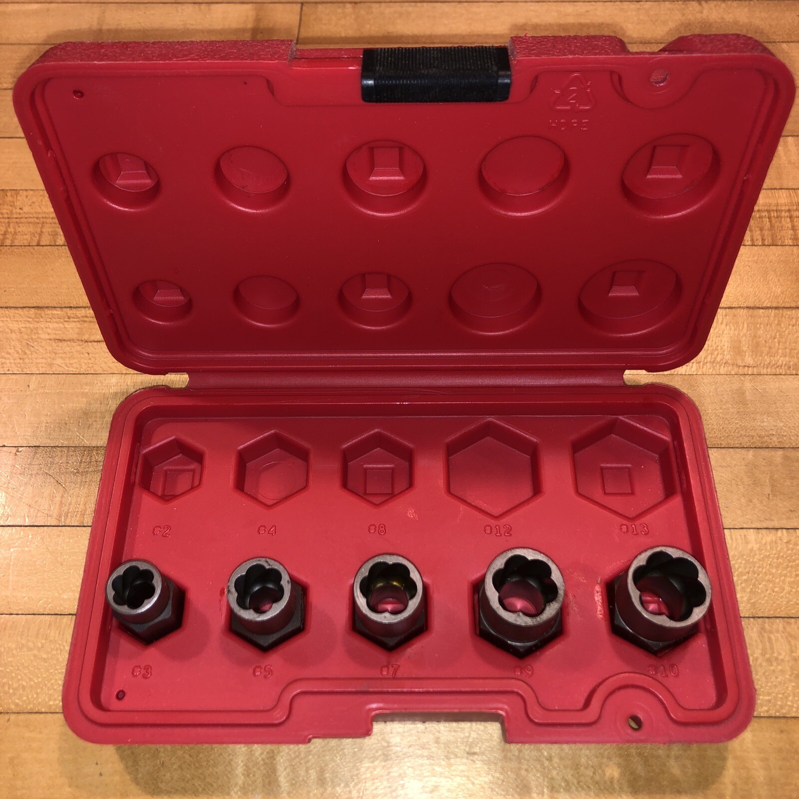 CRAFTSMAN 5 PC. NUT & BOLT EXTRACTOR SET KIT # 3, 5, 7, 9, 10 MECHANICS ...