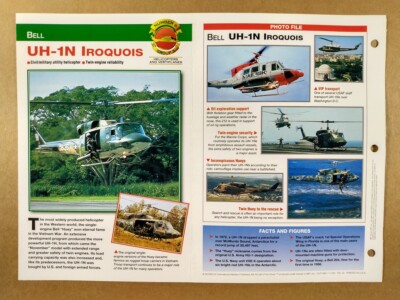 Bell UH-1N Iroquois Military Helicopter specs photos info sheet | eBay