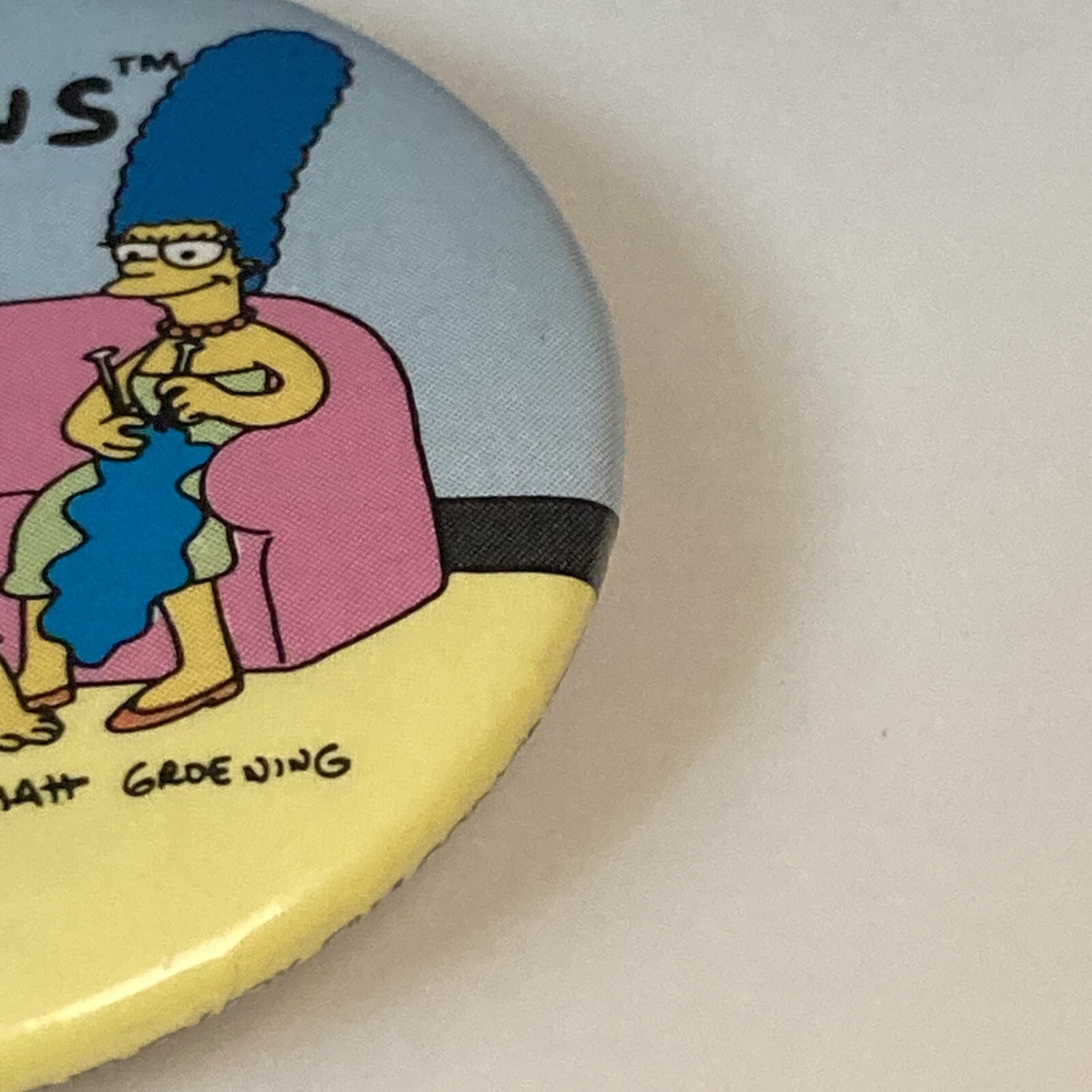 The Simpsons 1989 Couch Scene Homer Marge Bart Collectible Button Pin ...
