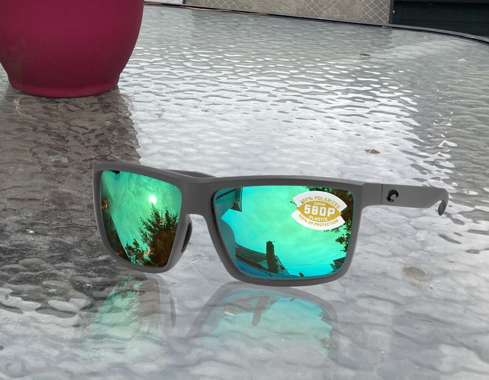 Costa Del Mar Rinconcito Matte Gray Green Mirror 580 Plastic Polarized ...