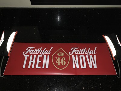 San Francisco 49ers Faithful Now Faithful Then Reversible Banner Brand ...