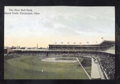 CINCINNATI OHIO REDLAND FIELD REDS BASEBALL STADIUM BALL PARK POSTCARD ...