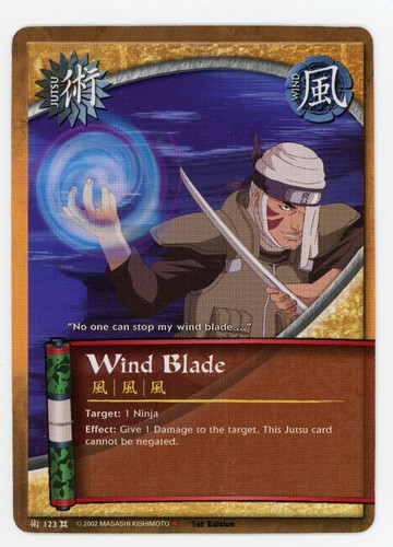 Wind Blade 123 Uncommon Jutsu Card from Starter Deck Naruto The Chosen ...