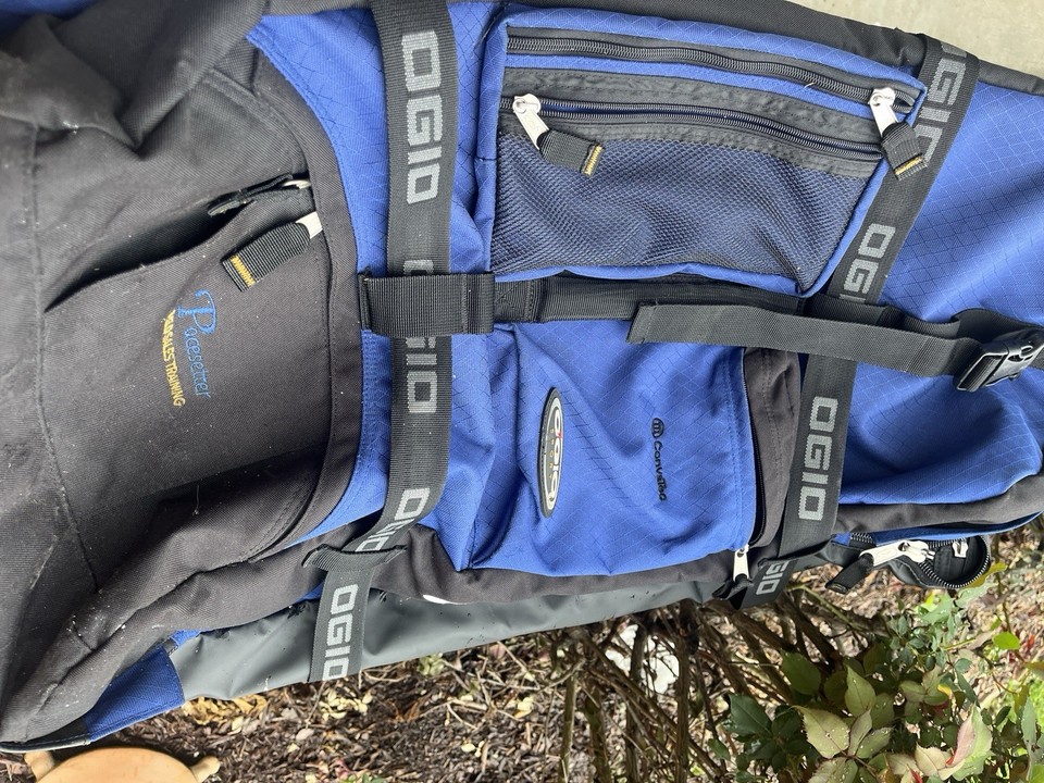 Ogio 9800 Sport 108L Rolling Sled 35” Blue Bag Big Gear Duffle Travel ...