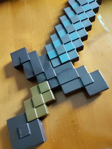 Minecraft 2017 Netherite Sword Life-Sized Role Play Toy - 17 Inch ...