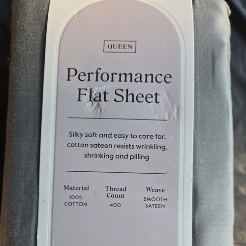Queen 400 Thread Count Performance Flat Sheet Classic Gray - Threshold: Cotton | eBay