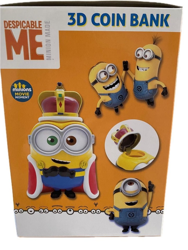 Minion 3D Bank King Bob Savings Toy Unused New 44z | eBay