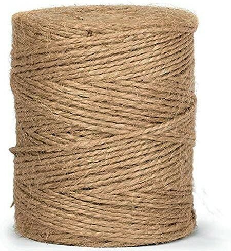 10m-900m 3 Ply Natural Brown Soft Jute Twine Sisal String Rustic Cord ...
