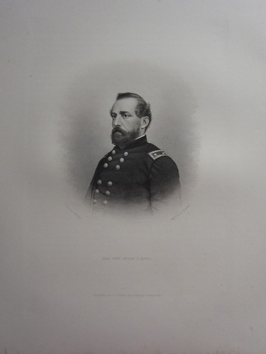 1863 ORIGINAL AMERICAN CIVIL WAR PRINT & BIOG MAJOR-GENERAL J. L. RENO ...
