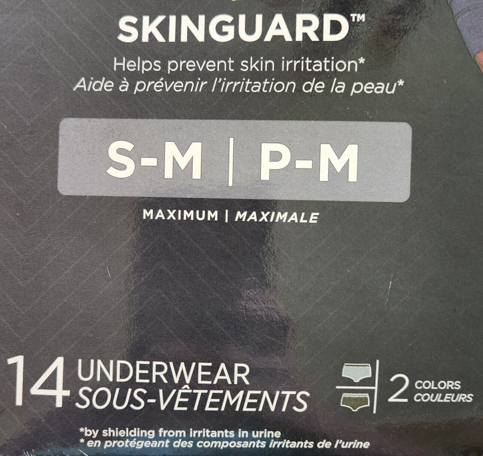 3-PK Depend Mens Real Fit Gray Underwear Maximum Absorbency S/M 115 ...
