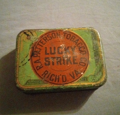 Antique 19th Century RA Patterson Lucky Strike Cut Plug Tobacco Hinged ...
